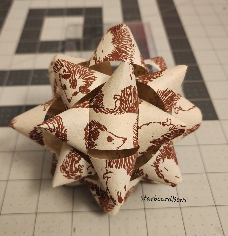 Big Gift Bow - Hedgehog Lokta Paper Bow - Etsy