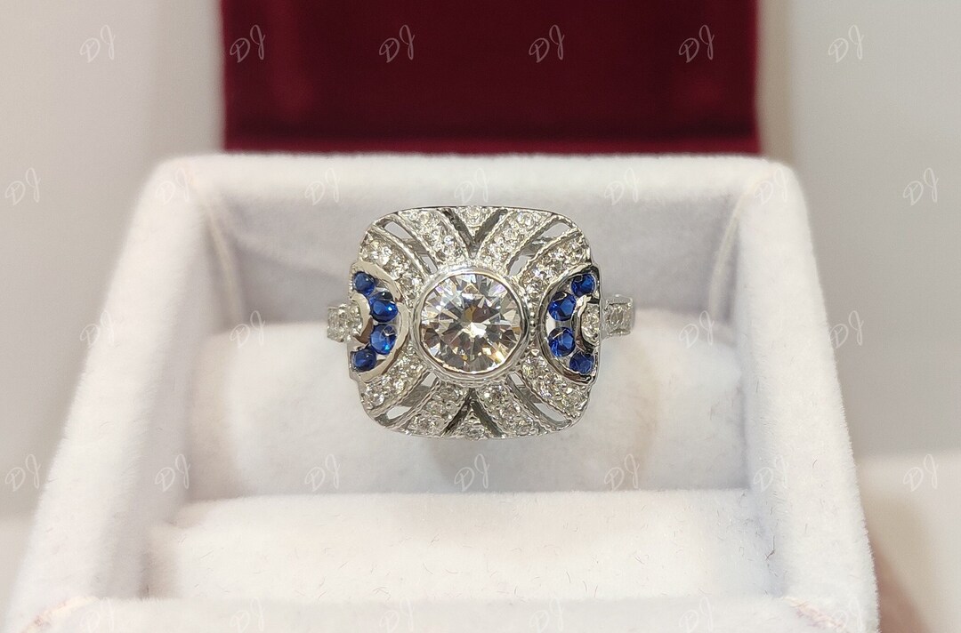 1.60 Ct White Round Cut Engagement Ring in 925 Sterling Silver,womens ...