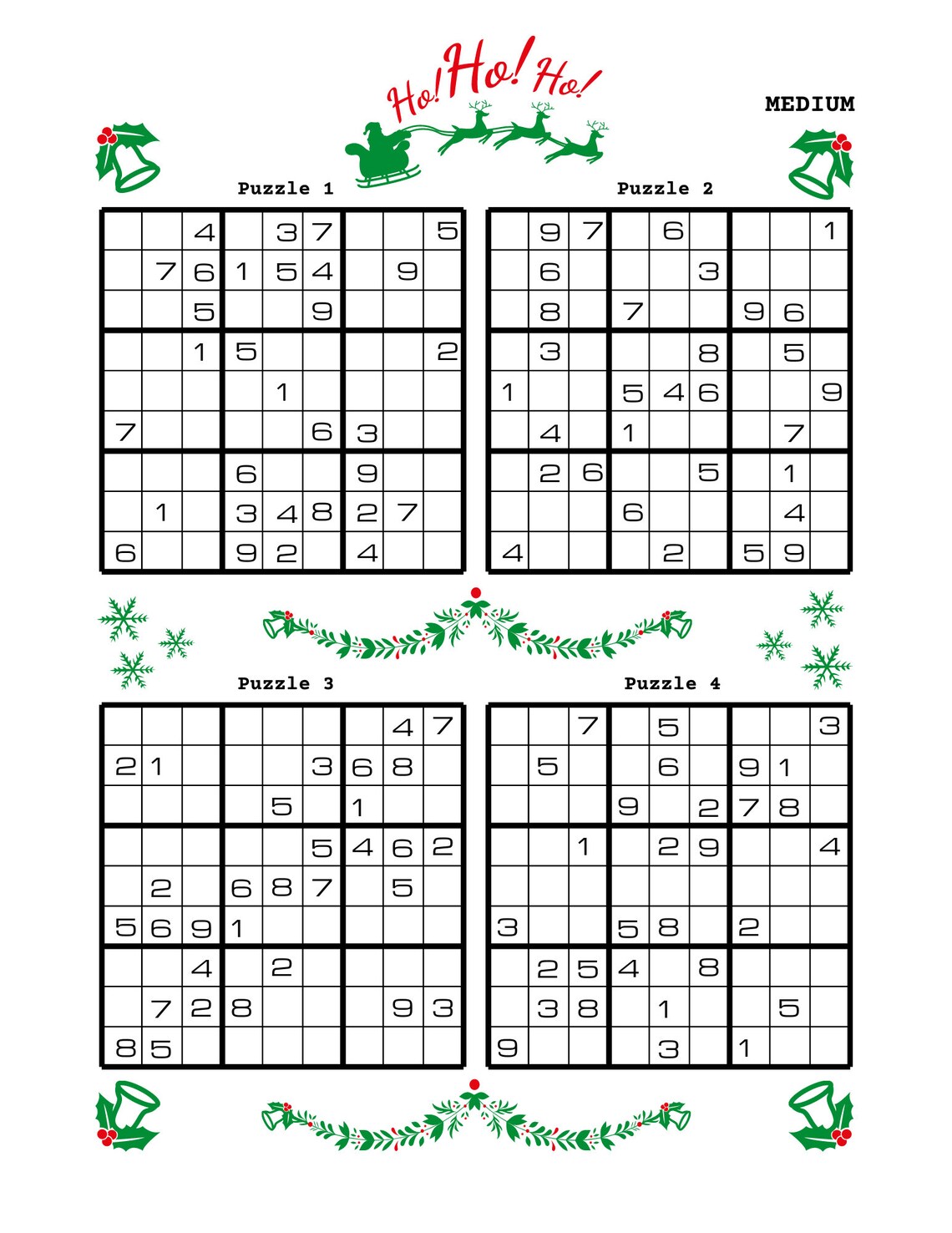 Sudoku Puzzles for Adults | 160 Printable Puzzle Activity Easy to Very ...