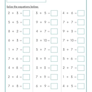 Addition and Subtraction Worksheets Printable 1st Grade Kindergarten ...