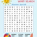 Summer Word Search for Kids, Printable Worksheets for Children, Summer ...