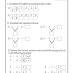 Addition and Subtraction Practice for Kindergarten, 1st Grade ...