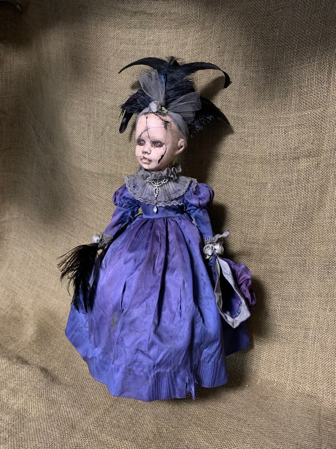 Miss Fanny May Blue Jay Dolloween Creepy Dolls Halloween - Etsy