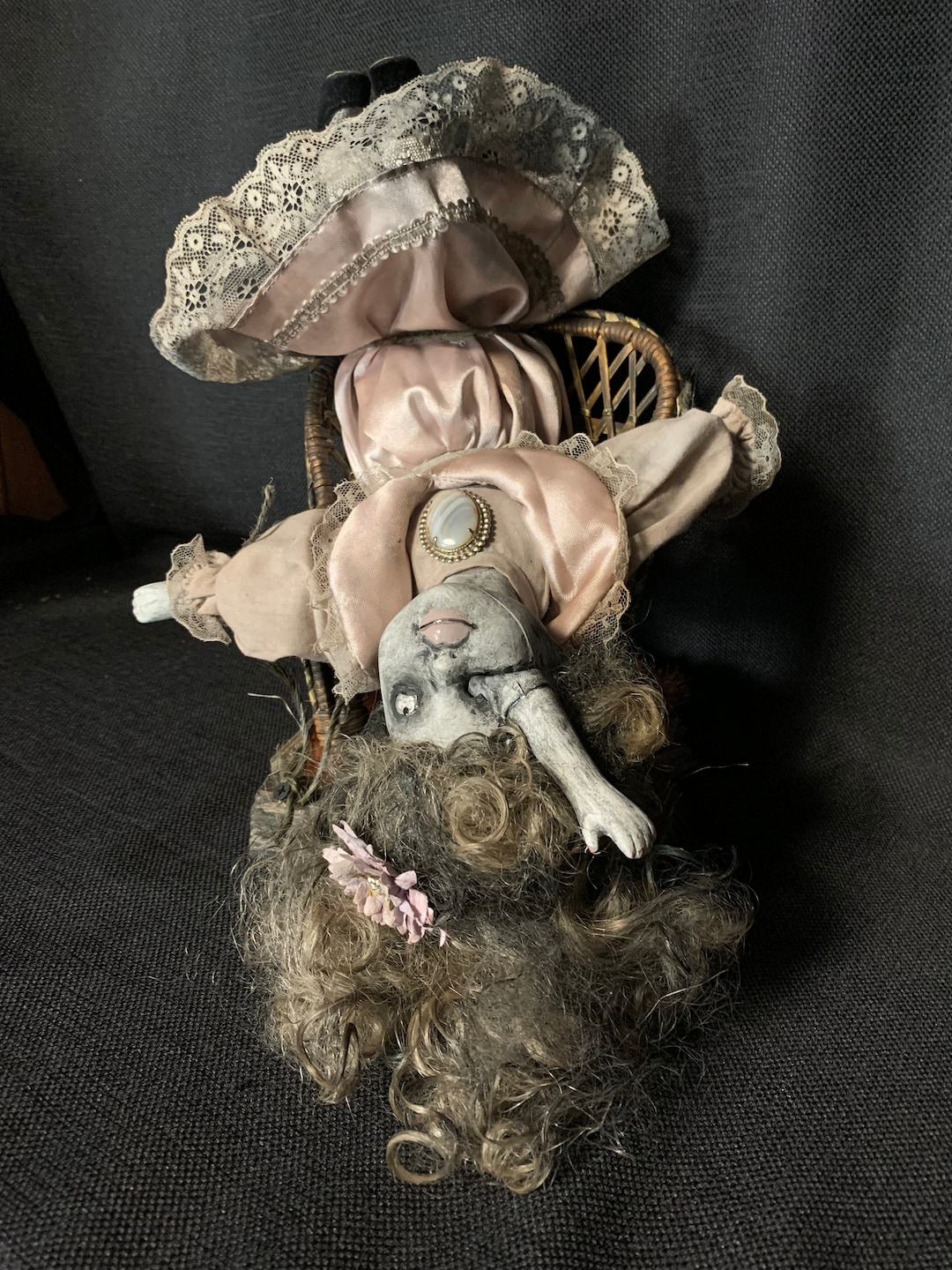 CRAZY PINK LADY, Dolloween, Halloween Decor, Porcelain Dolls, Creepy ...