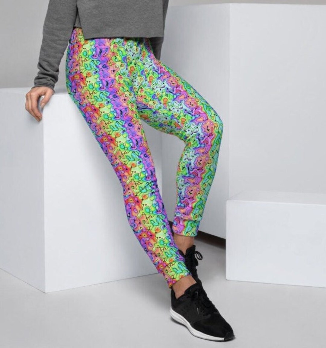 Rainbow's Dripping Down Trippy Women's Joggers Rain Drops Rainbow ...