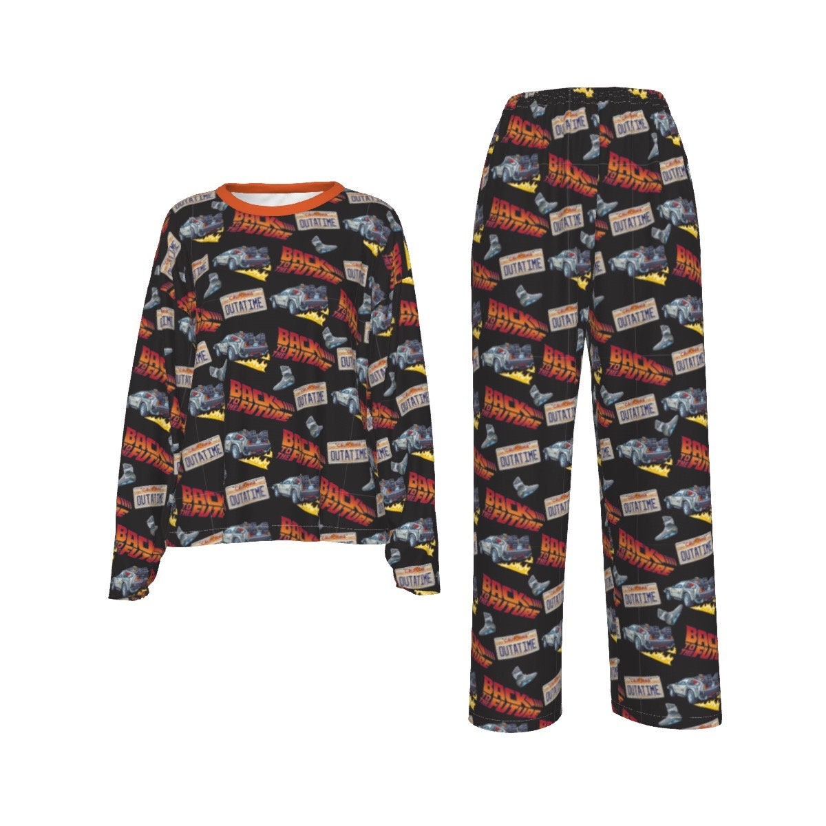Back 2 Future 80's Vintage Movie Men's & Woman's Sleepwear Pj's Pajamas ...