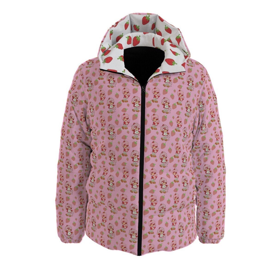 Strawberry 80's Vibes Mens & Womans Puffer Jacket down Jacket Coat ...