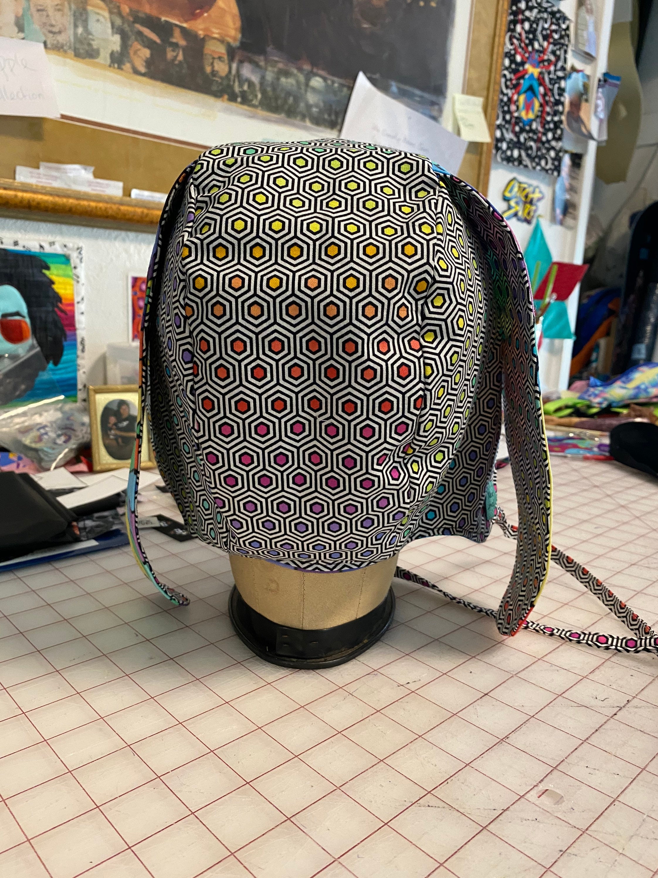 Psychedelic Loophole Bunny Hat Trippy Easter Menswomenskids Hat ...