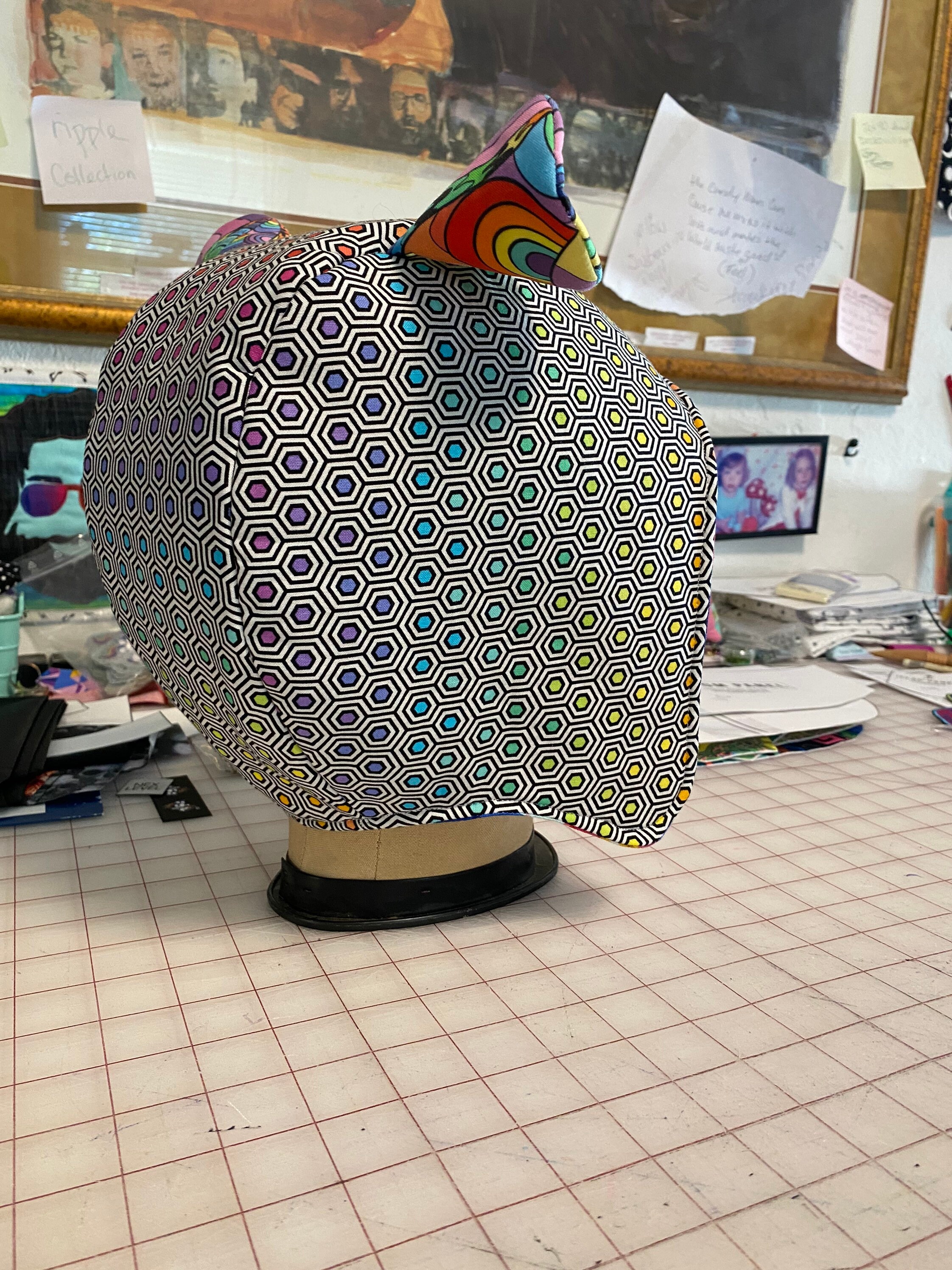 Psychedelic Loophole Bunny Hat Trippy Easter Menswomenskids Hat ...