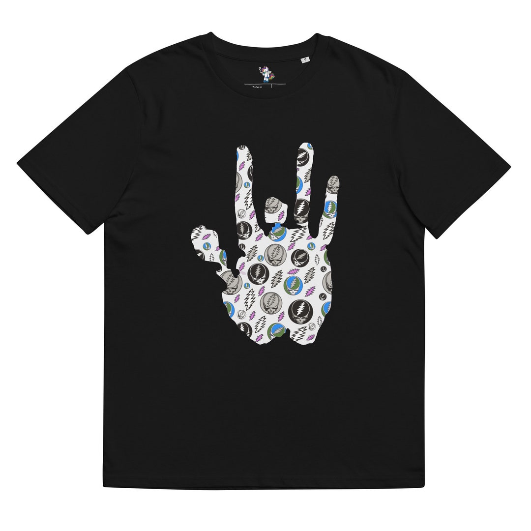 GD *jerry Garcia Handprint *unisex Organic Cotton T-shirt*trippy ...