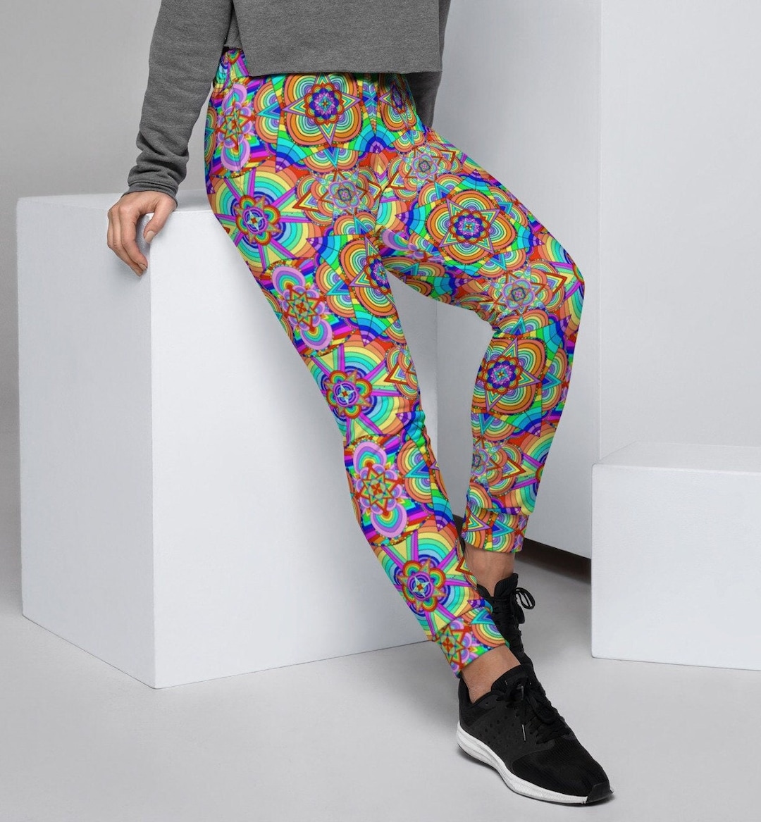 Psychedelic Stained Glass Trippy Geometric Rainbows - Etsy