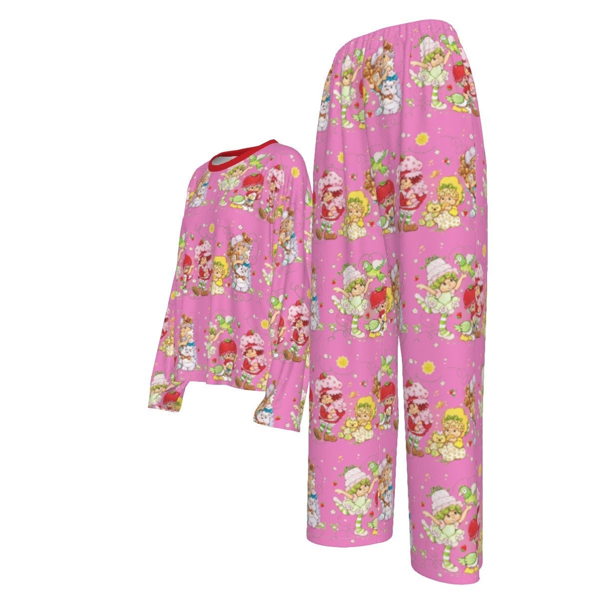 Strawberry Vintage Cartoon 80's Cartoon Woman's Sleepwear Pajamas Pj's ...