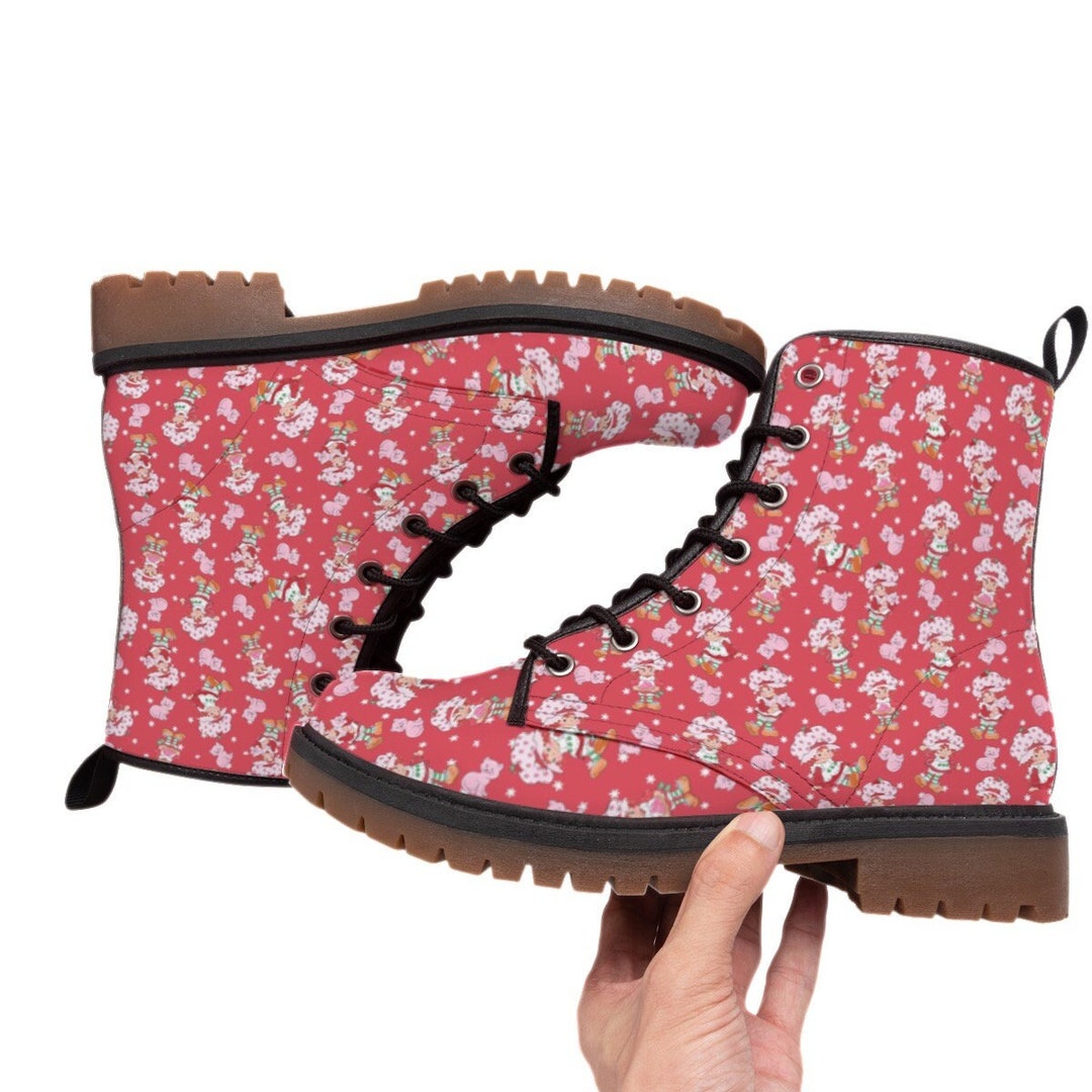 Strawberry 80's Vibes Women's Moc Martin Short Boots Vegen Leather ...