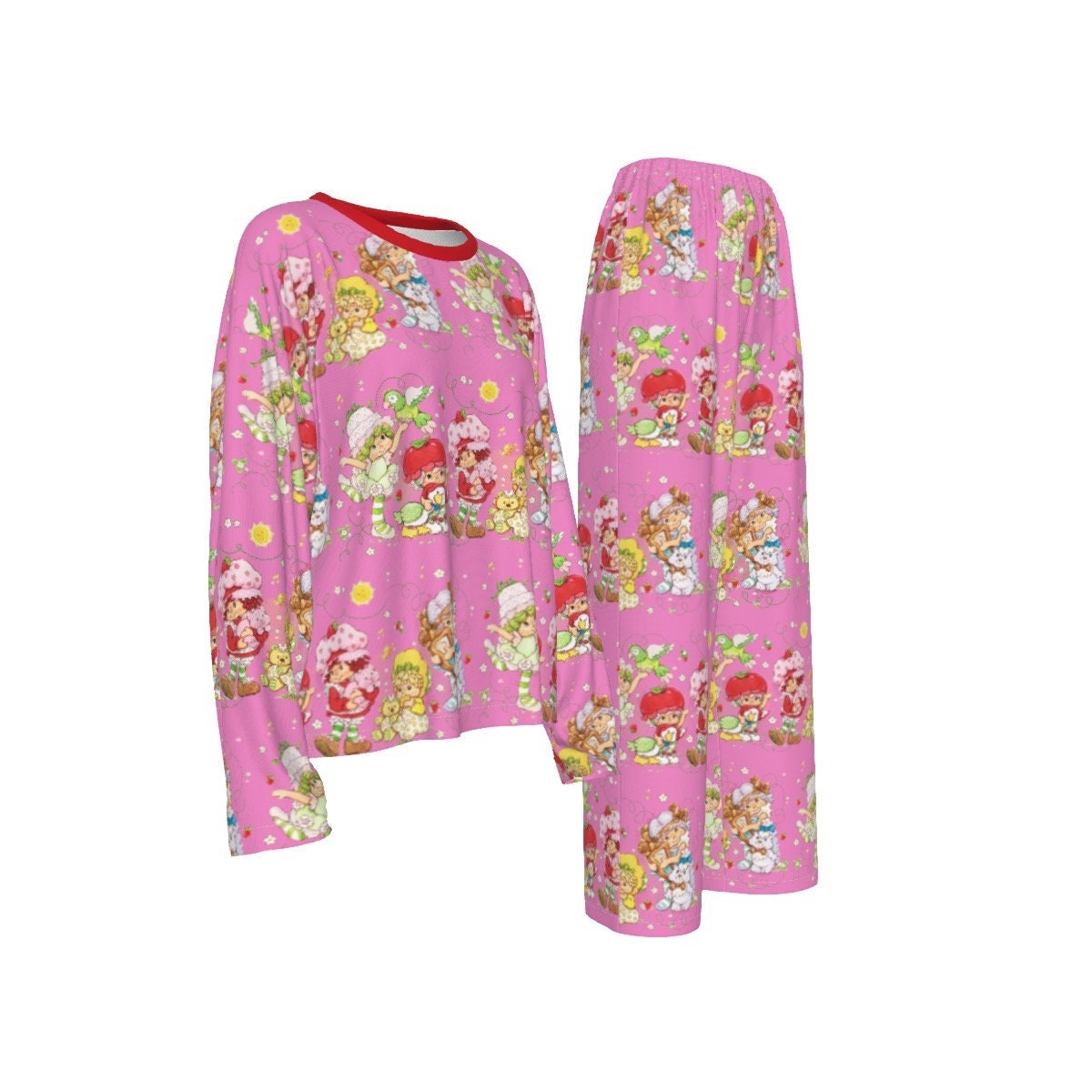 Strawberry Vintage Cartoon 80's Cartoon Woman's Sleepwear Pajamas Pj's ...