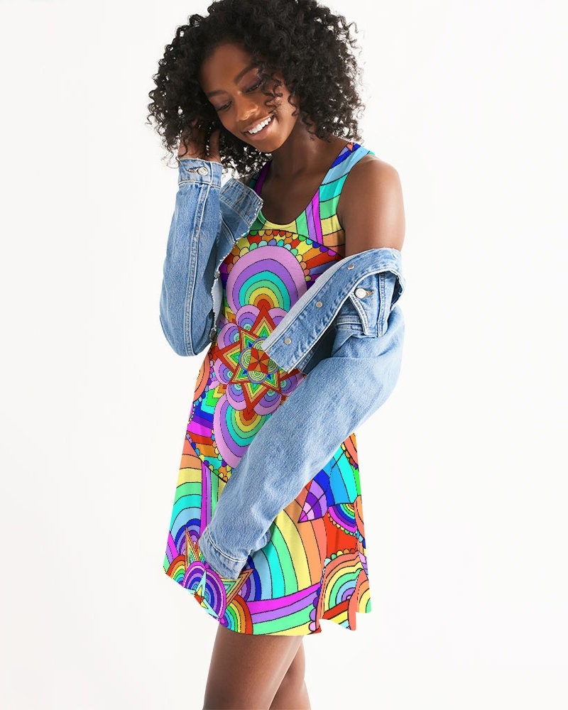 Psychedelic Stained Glass Trippy Geometric Vibes - Etsy