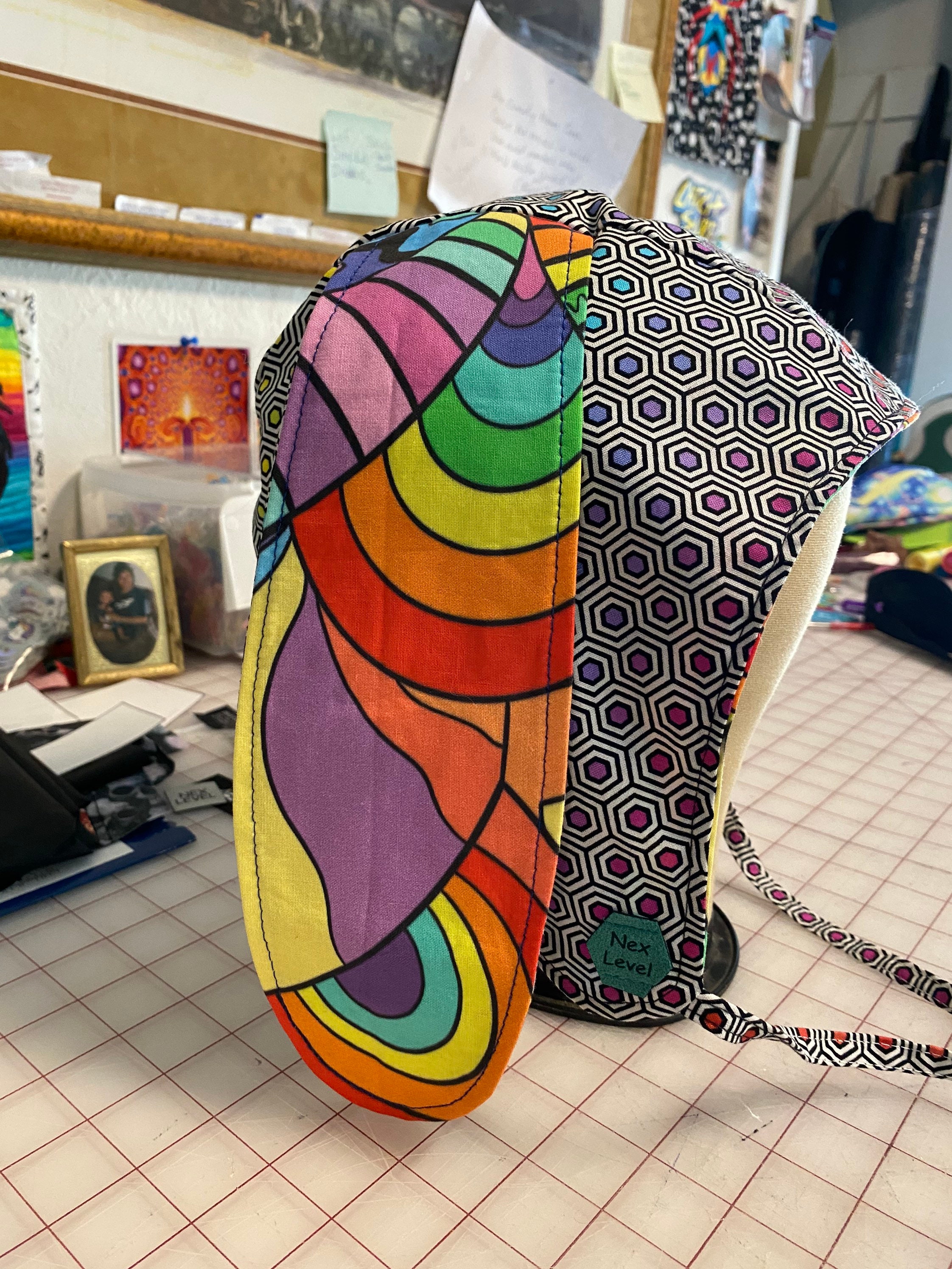 Psychedelic Loophole Bunny Hat Trippy Easter Menswomenskids Hat ...