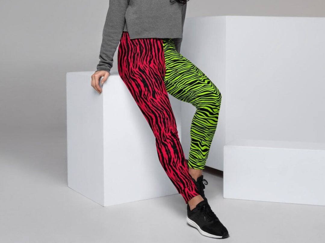 Neon Safari * Zebra Vibes * Trippy * Psychedelic *women's Joggers ...
