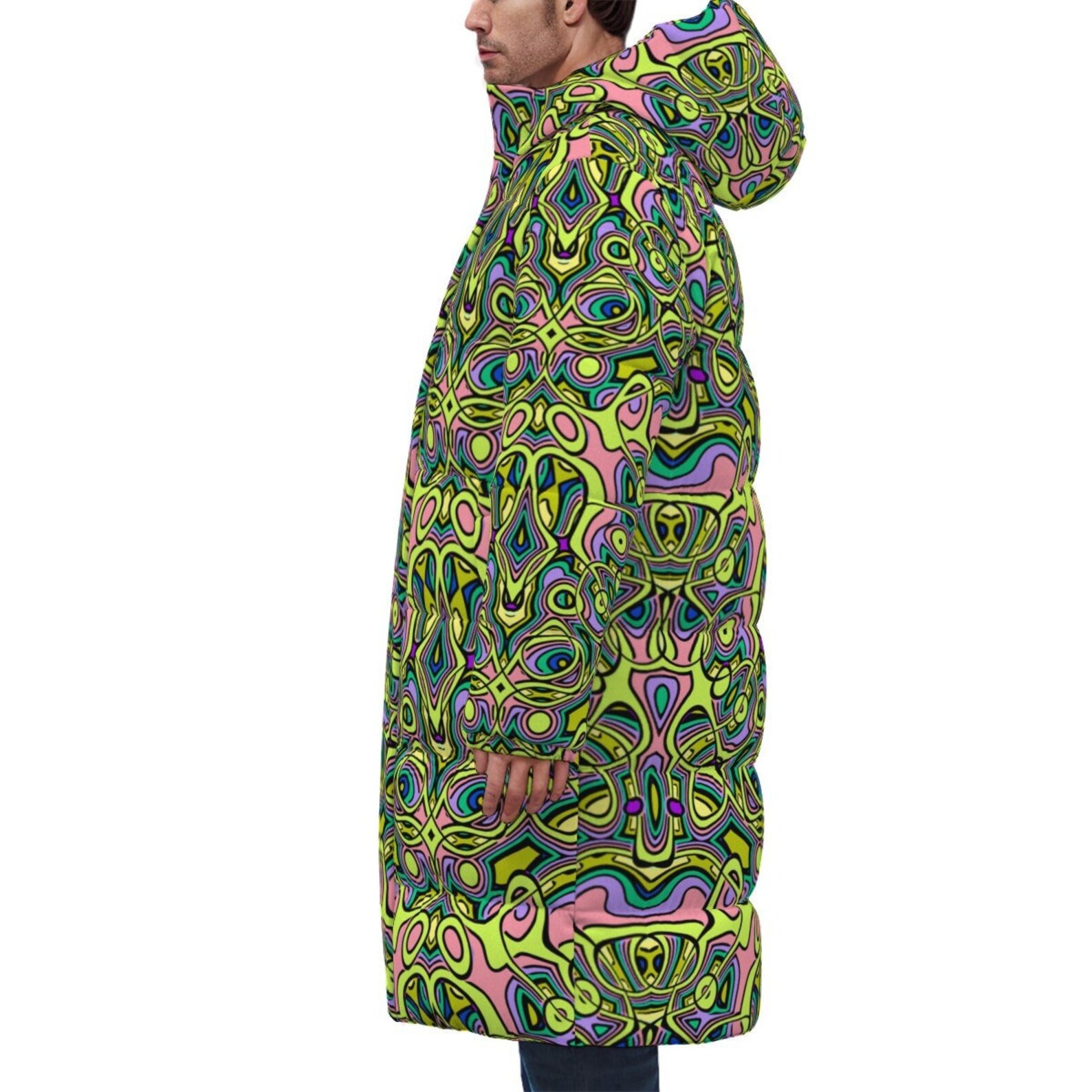 Psychedelic Time Flow *men's & Woman's Down Jacket*puffer Coat~ Trippy ...
