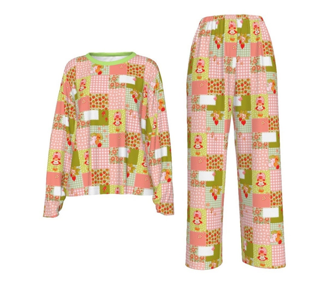 Strawberry Vintage Cartoon 80's Cartoon Woman's Sleepwear Pajamas Pj's ...