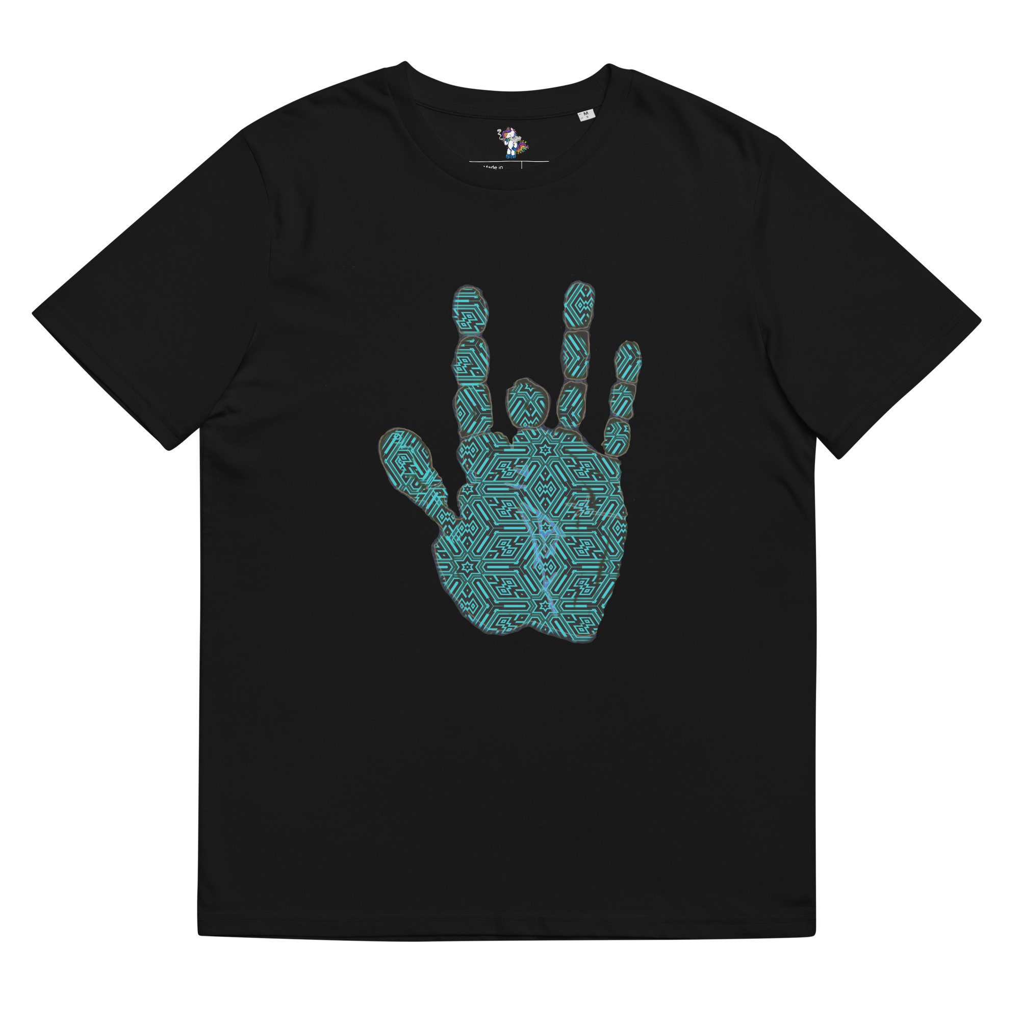 Geometric jerry Garcia Handprint unisex Organic Cotton T ...
