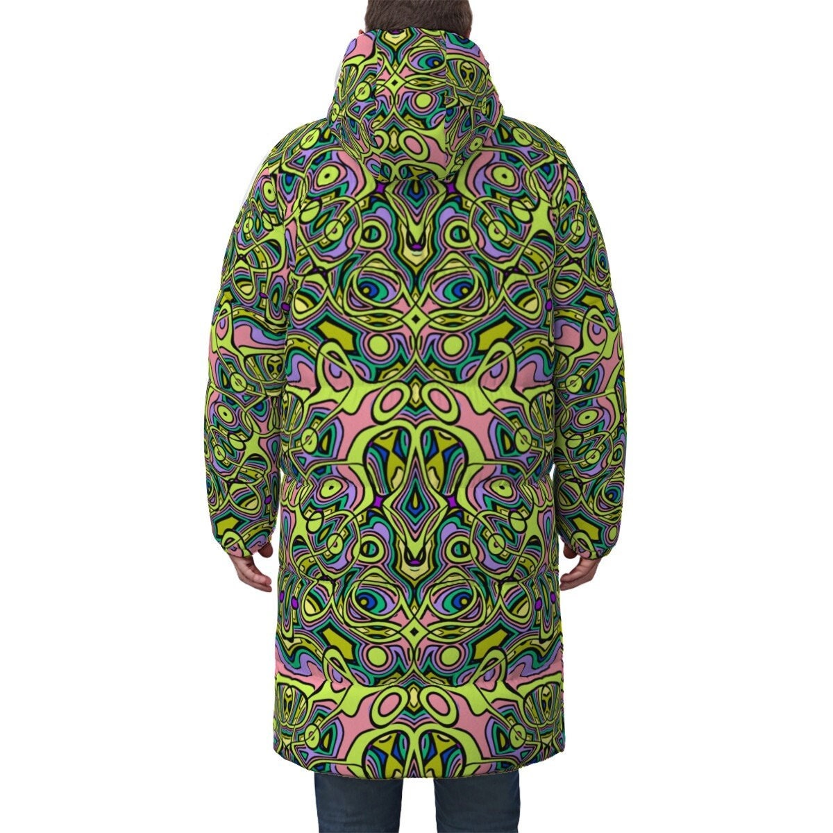 Psychedelic Time Flow *men's & Woman's Down Jacket*puffer Coat~ Trippy ...