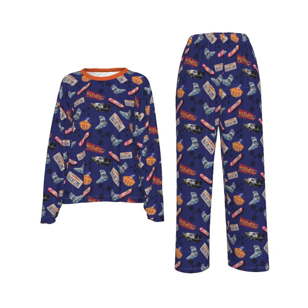 Back 2 Future 80's Vintage Movie men's & Woman's Sleepwear Pj's Pajamas Sleep Set Lounge Set ...