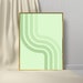 70s Groovy Lines Danish Pastel Wall Art, Light Green Boho Room Decor ...
