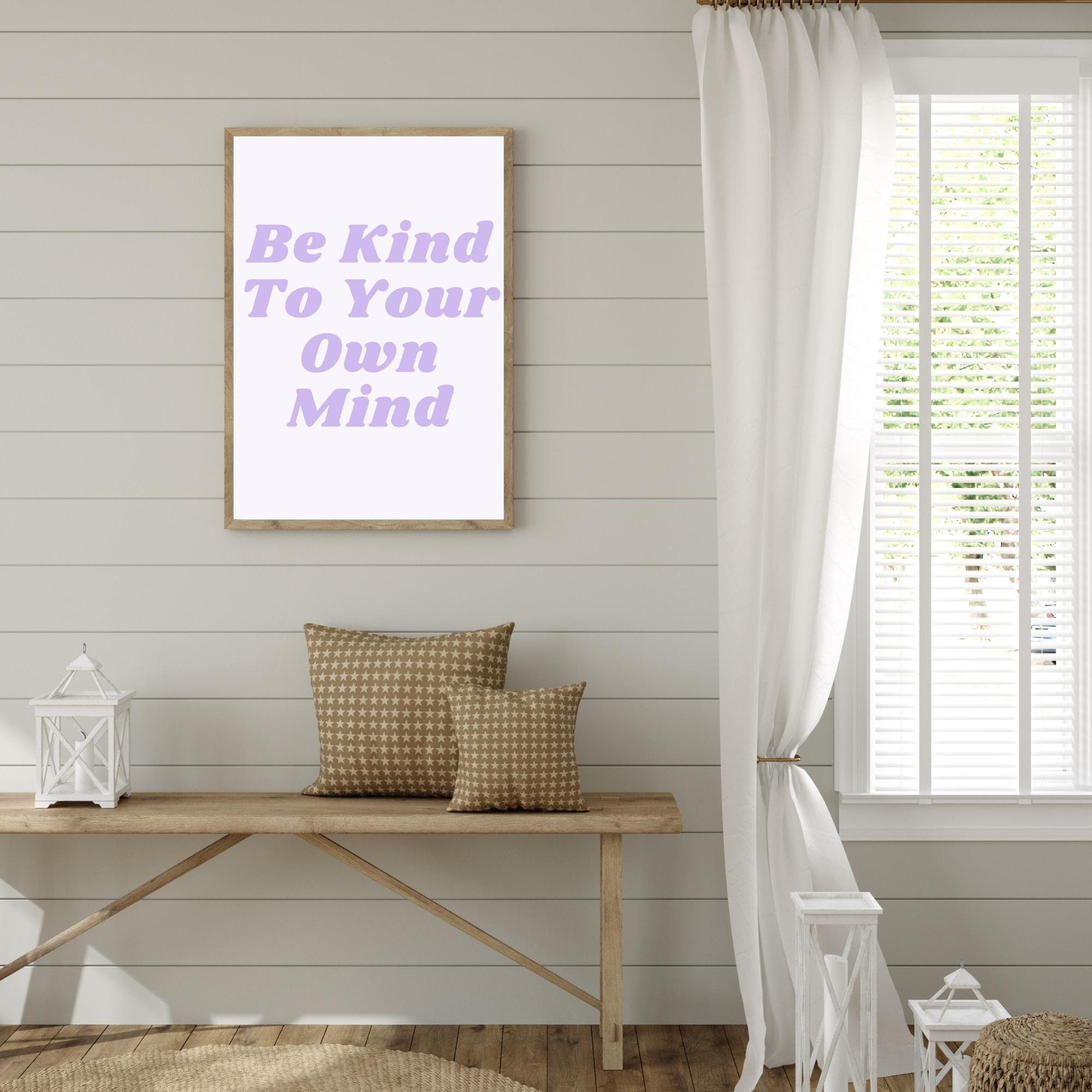 Purple Danish Pastel Wall Art, Quote Printable Wall Decor, Minimalistic ...