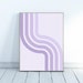 70s Groovy Lines Danish Pastel Wall Art Lilac Purple Boho - Etsy