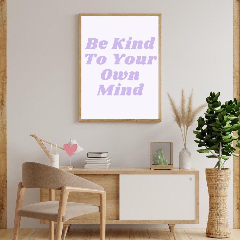 Purple Danish Pastel Wall Art Quote Printable Wall Decor - Etsy