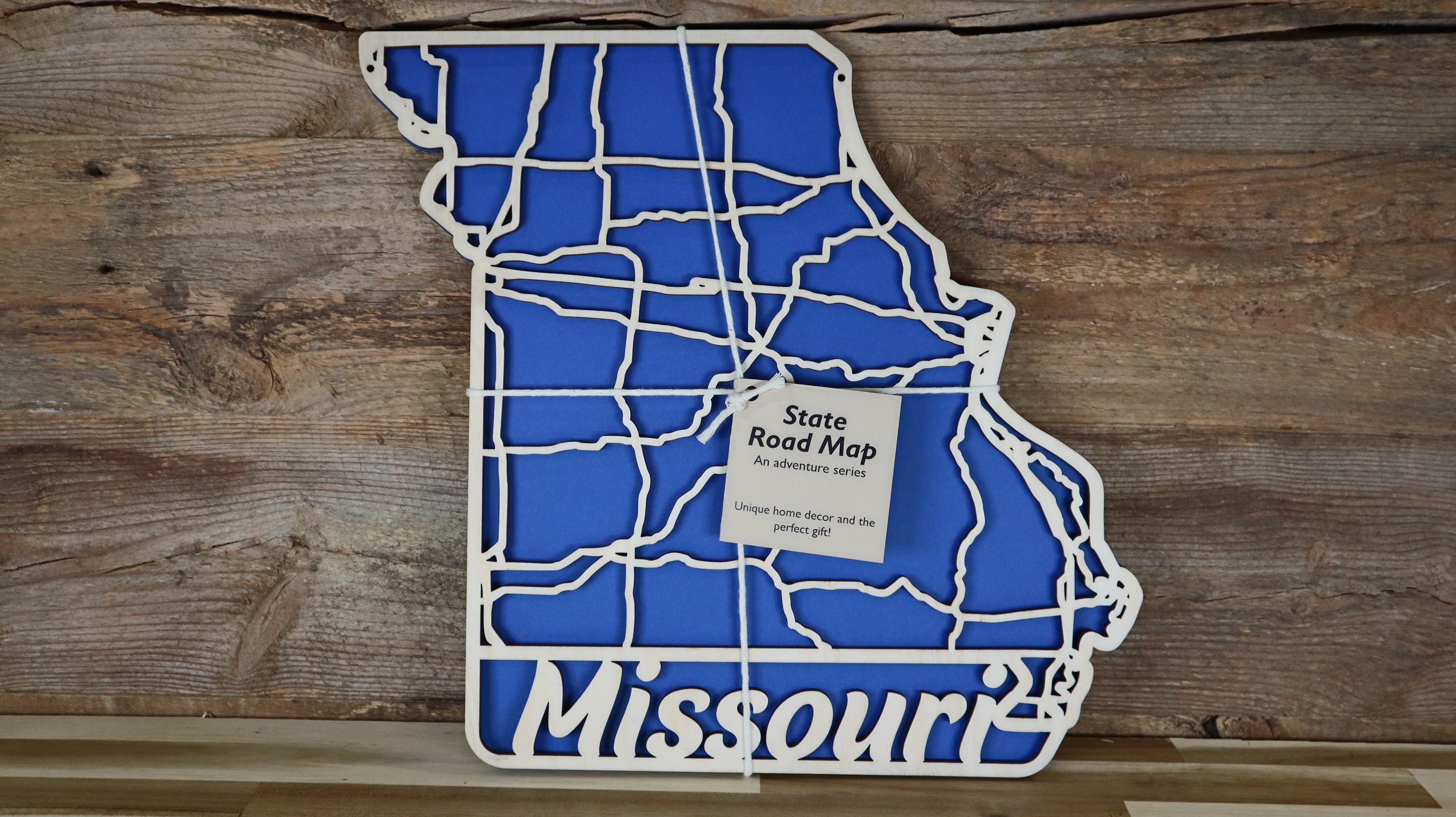 Home & Living picture frame colored frame Missouri state road map ...