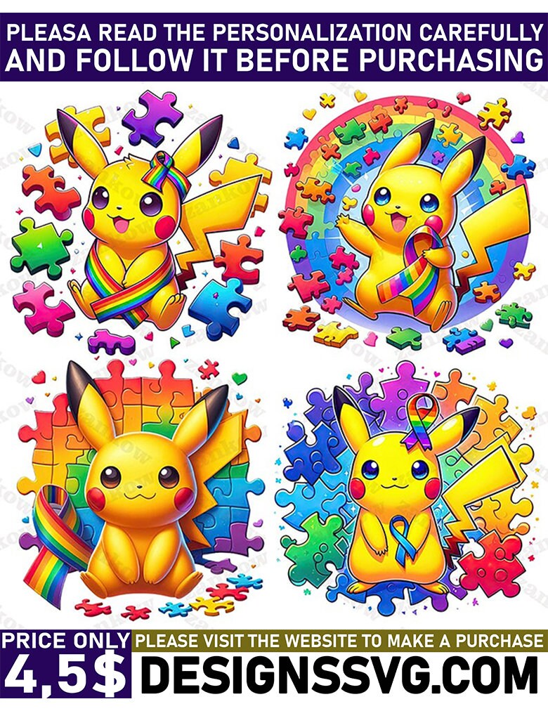 8 Anime Autism Cartoon Png Bundle, Autism Awareness Png, Awareness Png ...