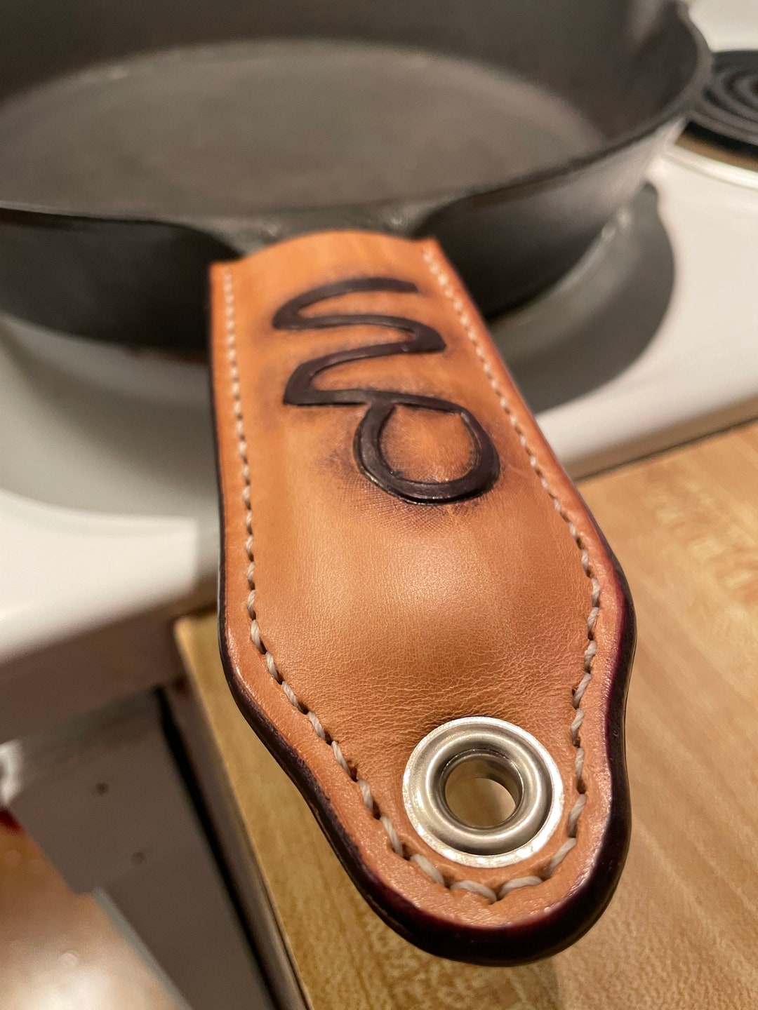 Custom, Handmade Leather Skillet Handle Covers - Etsy