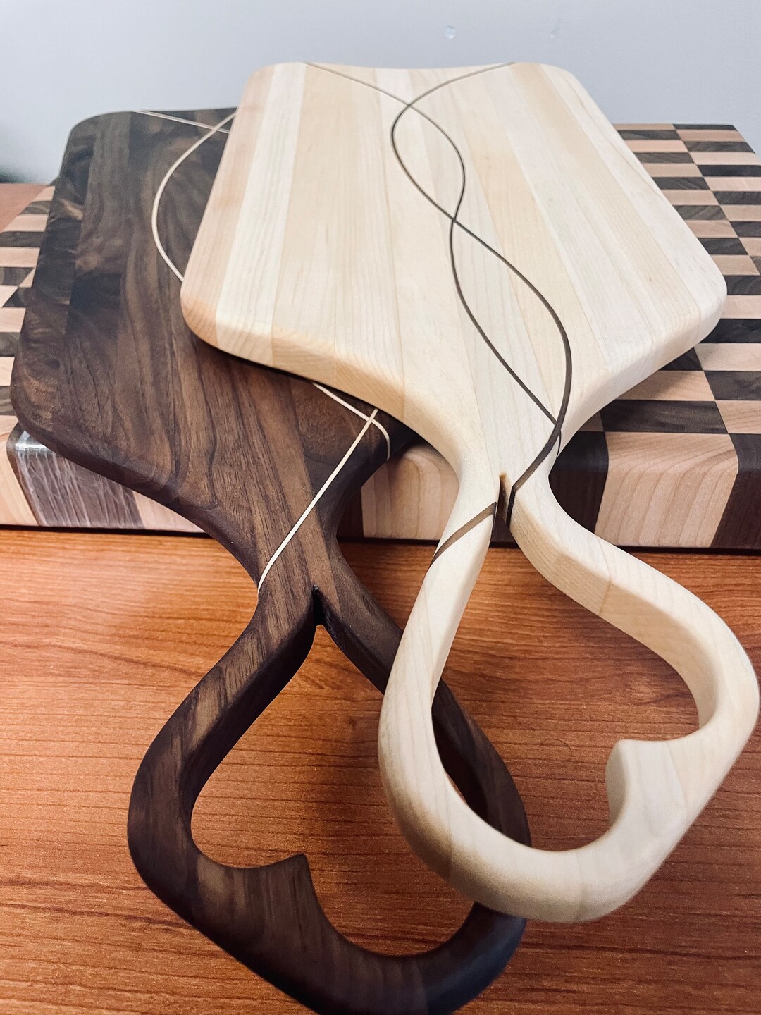 Handmade Heart Handle Wooden Charcuterie Board - Etsy