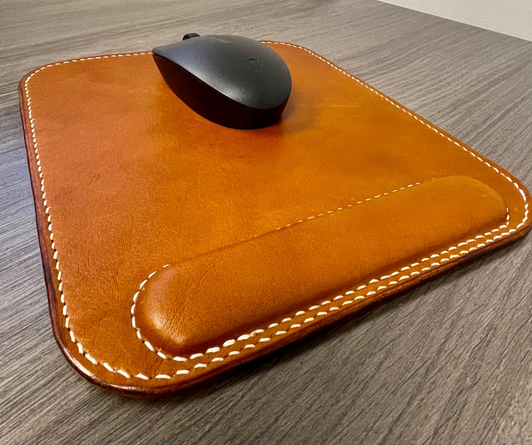 Custom Leather Mouse Pad With Wrist Support. - Etsy