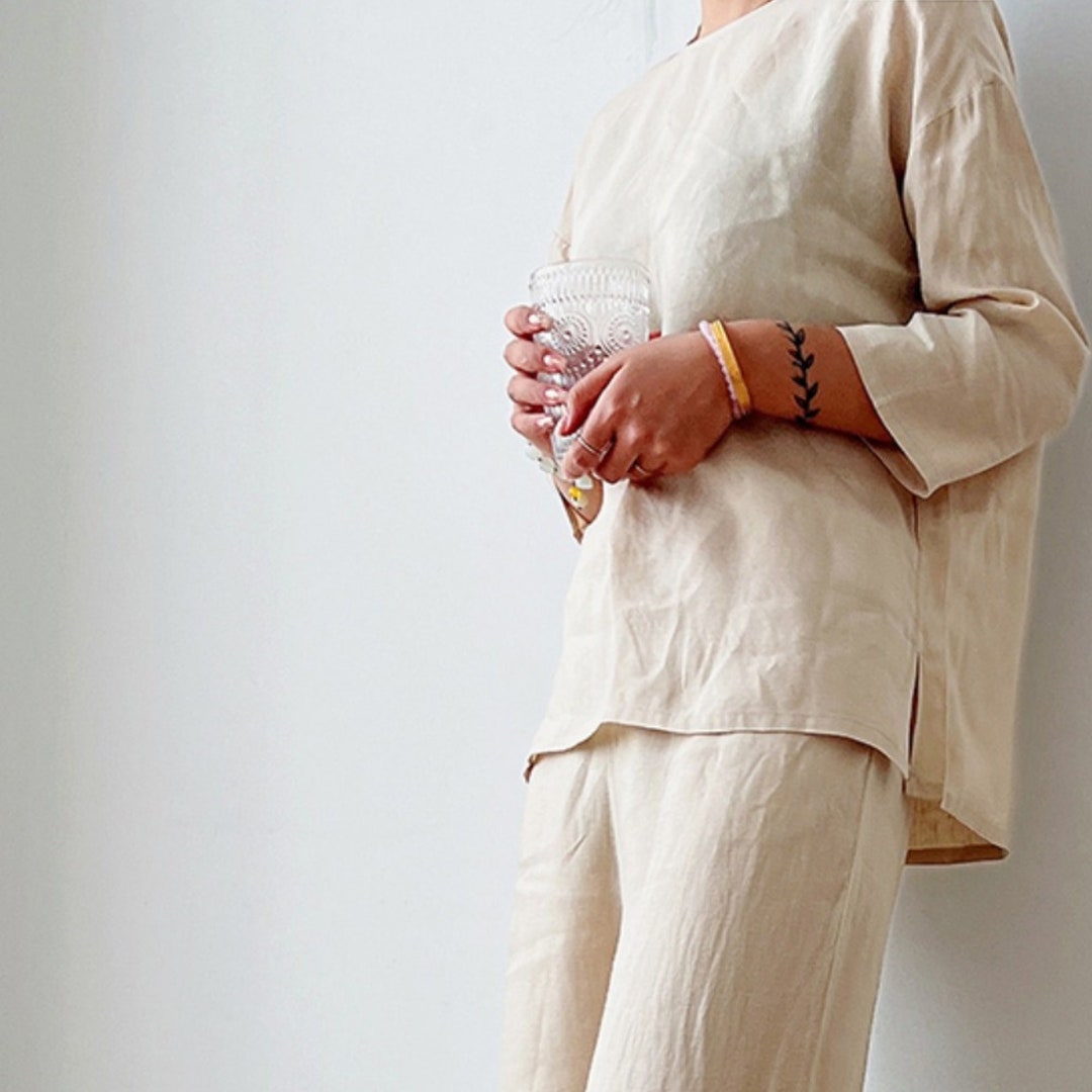 100% Hemp Home Wear Set Softened Pajamas Eco Friendly Hemp Clothing - Etsy