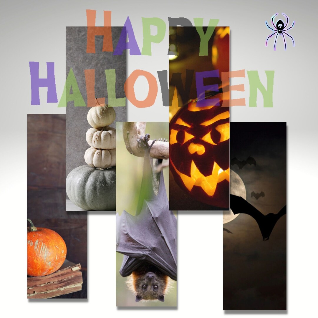 FIVE Halloween Printable Bookmarks - Etsy