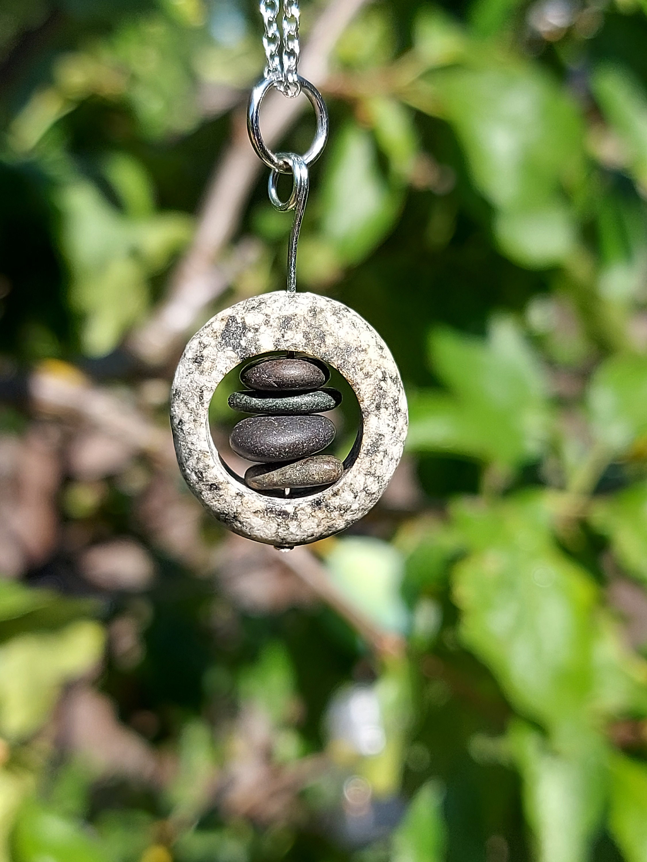 Mini Beach Pebble Cairn Pendant No 27 - Etsy