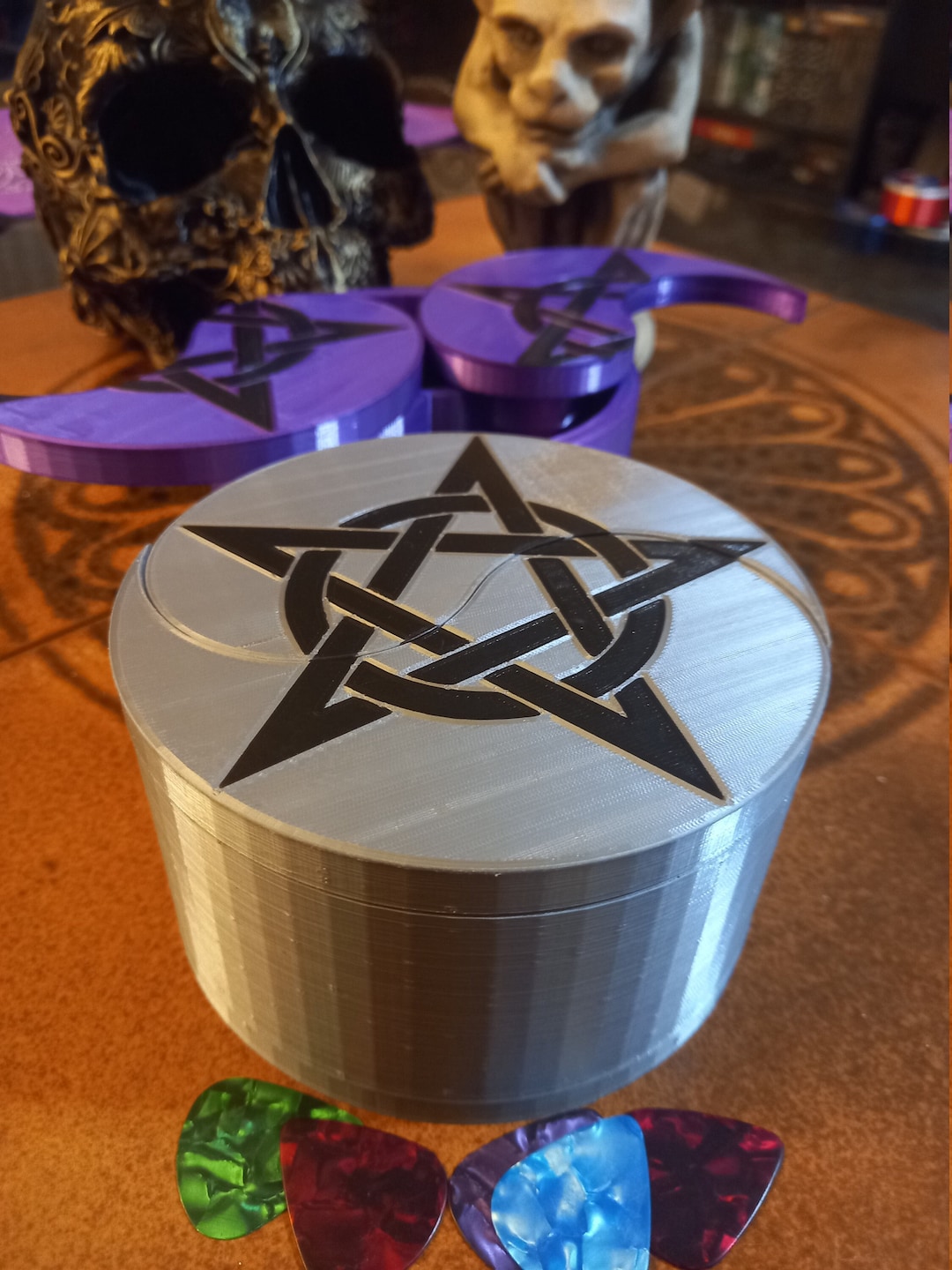Pentagram Keepsake Box. Mechanical. Yin Yang Design. - Etsy