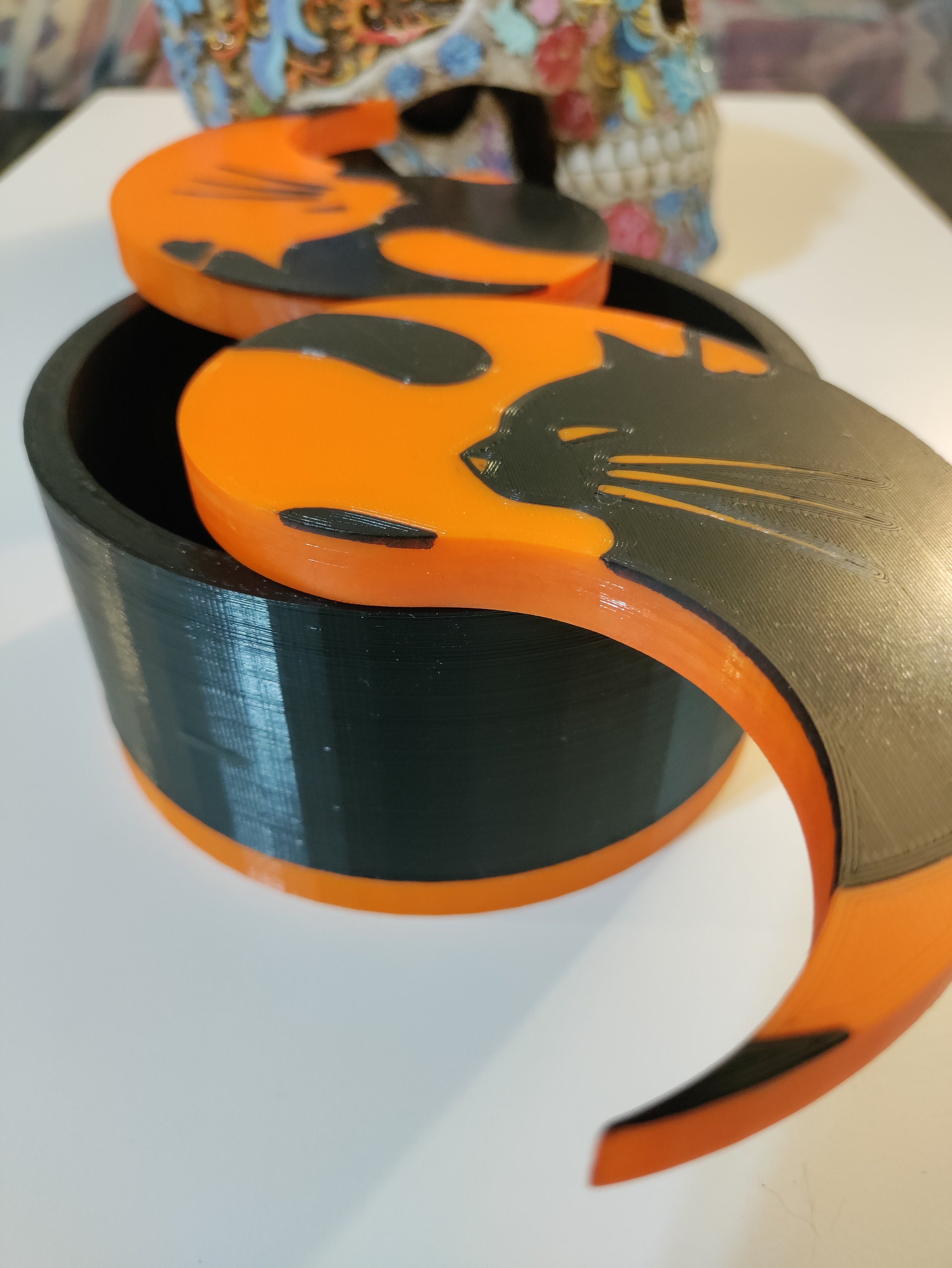 Halloween Kittens Hugging Yin Yang Mechanical Keepsake Box - Etsy