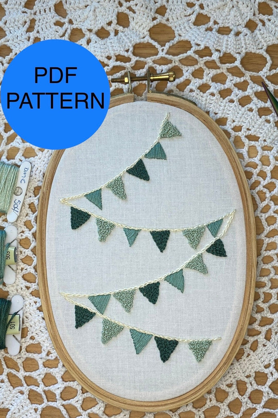 Banner Embroidery Pattern for Begginers - Etsy