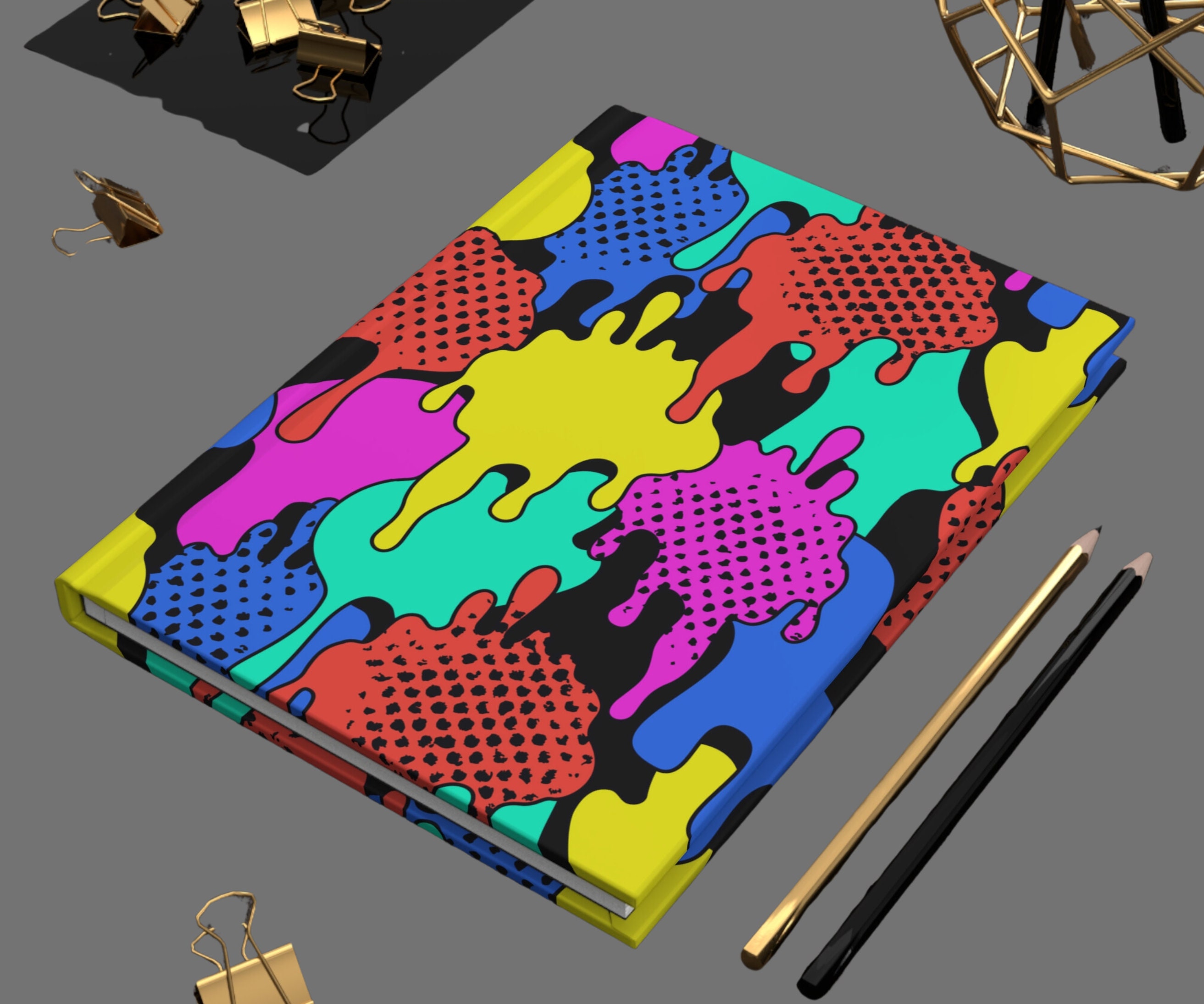 Graffiti Hardcover Journal, Pop Art Notebook, College Journal, Abstract ...