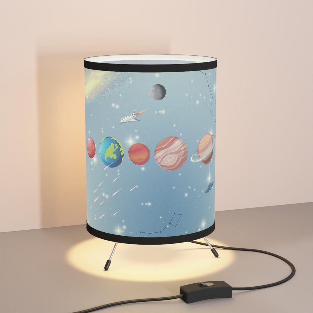 Solar System Tripod Lamp, Sun Planets and Stars Children's Light, Fun ...