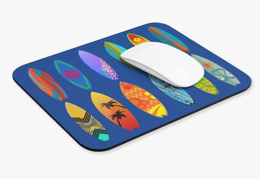 Surfboard Mousepad, Surfing Mouse Pad, Hawaiian Theme, Surf Boards ...
