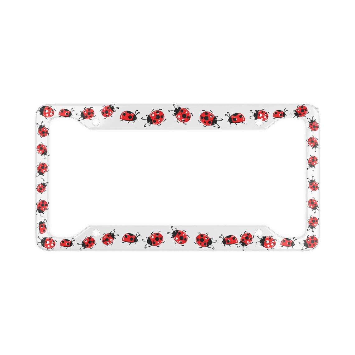 Red Ladybugs License Plate Frame, Cute Car Gift for Women, Kawaii Lady ...