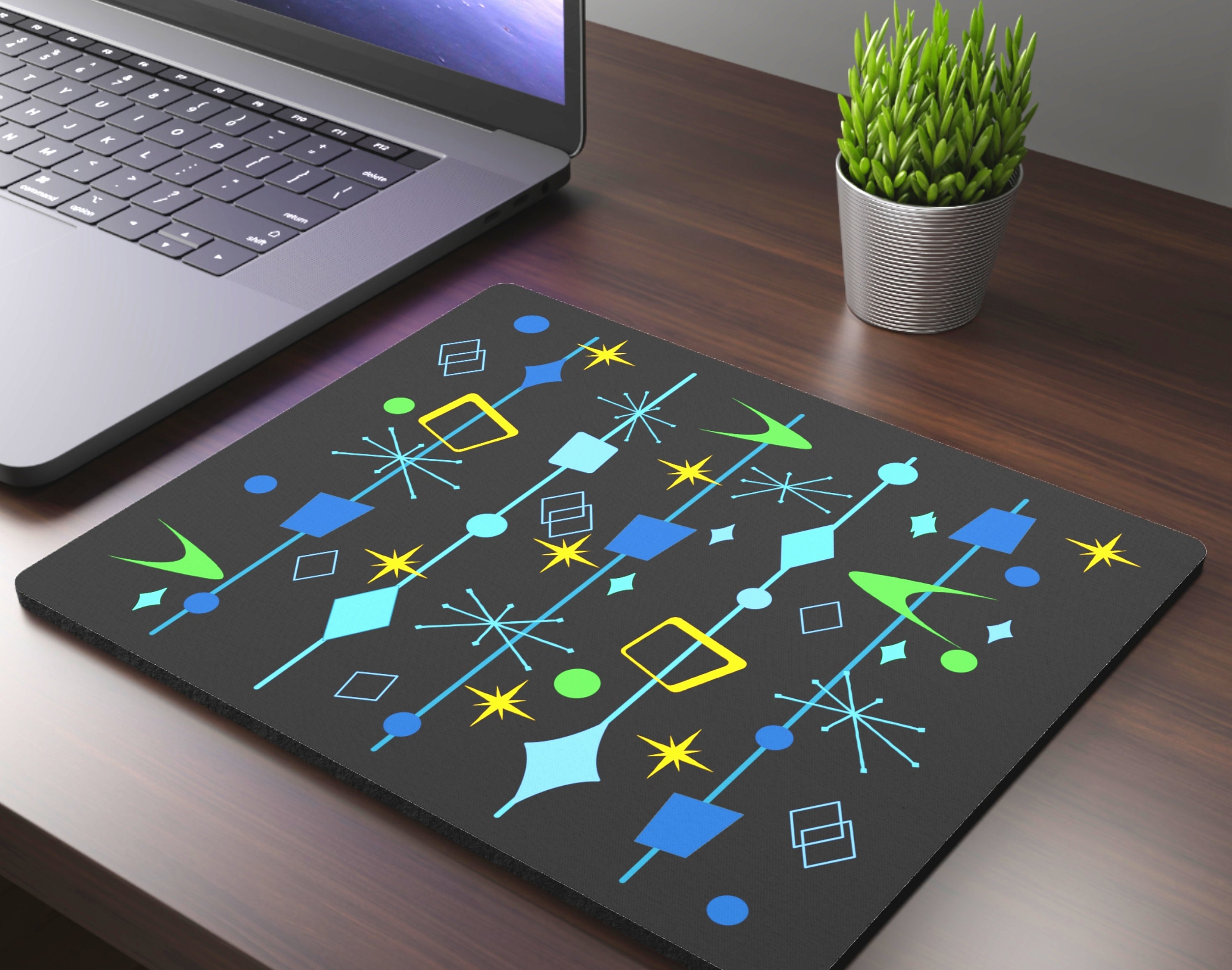 Midcentury Modern, MCM Mouse Pad, Atomic Diamonds, Gaming Mousepads ...