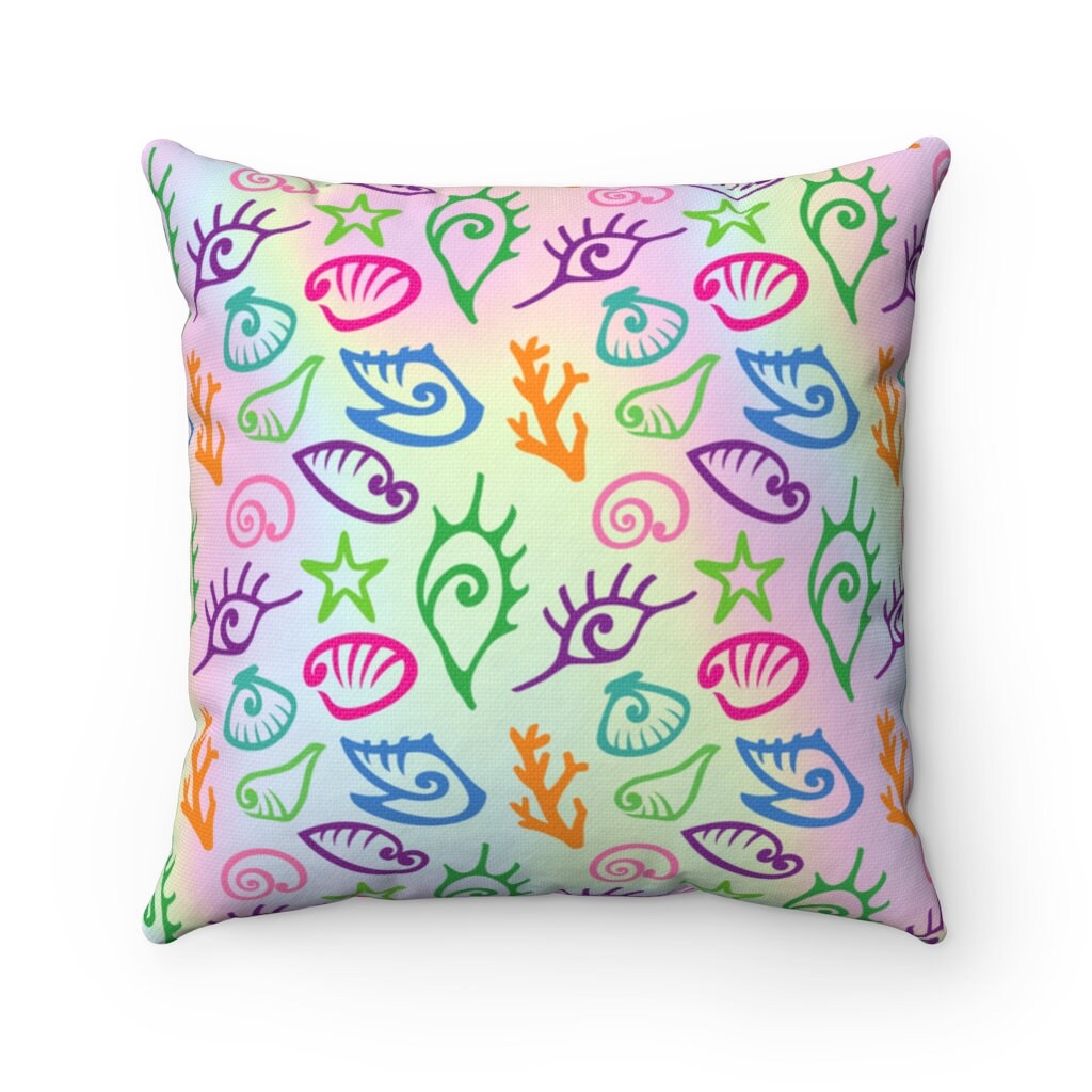 Home Décor Home & Living Rainbow shell pattern cushion Decorative ...