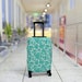 Aqua and White Abstract Bubbles Luggage Cover, Boho Suitcase Protector ...