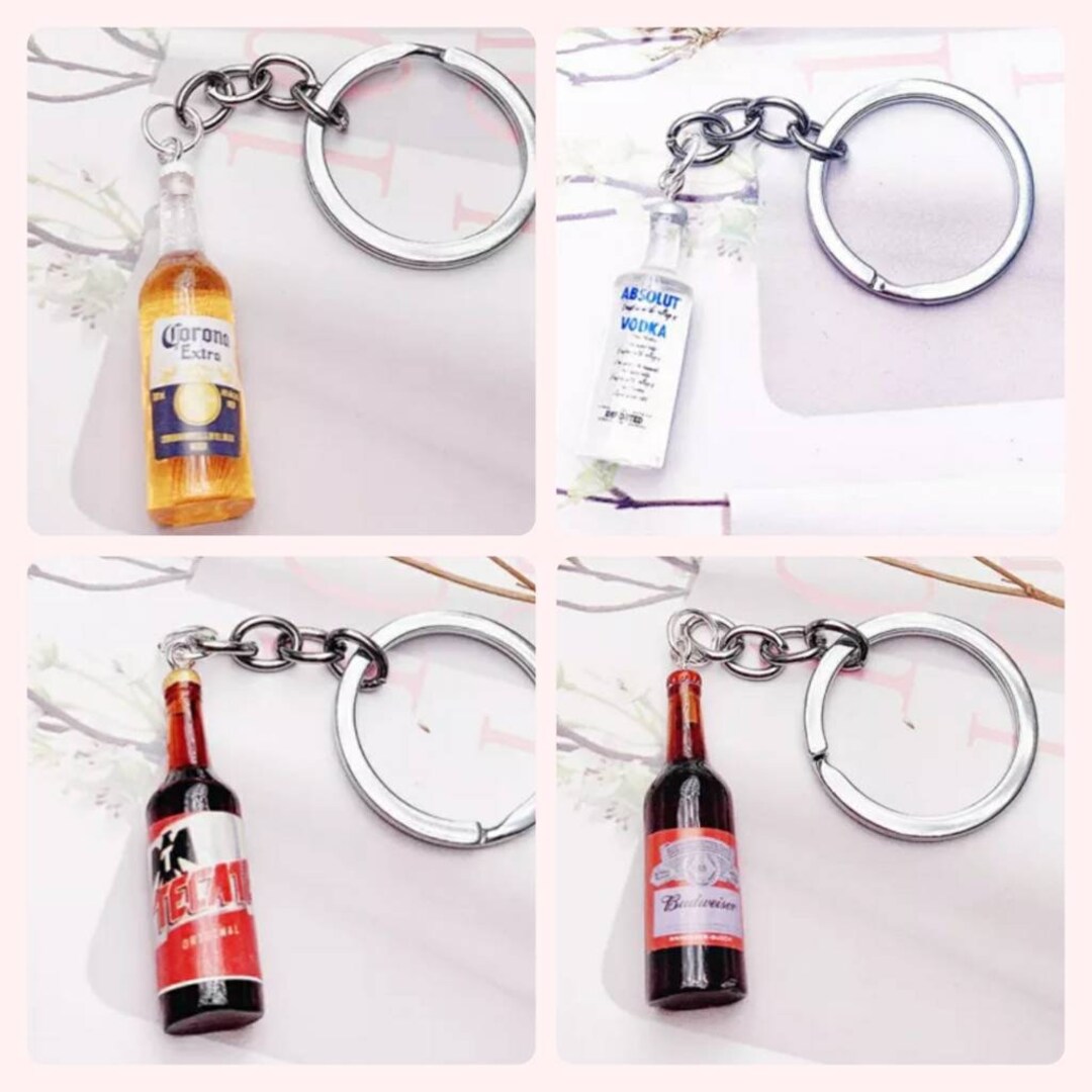 Beer Keychain, Alcohol Keychain, Liquor Keychain, Charm Keychain - Etsy