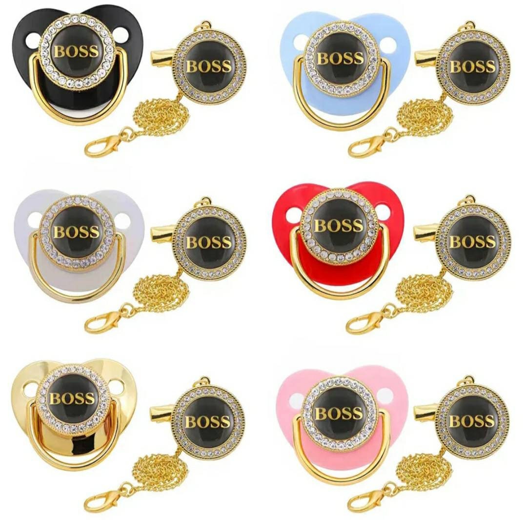 Boss Pacifier. Pacifier Set Baby Pacifier Baby Shower Gift - Etsy
